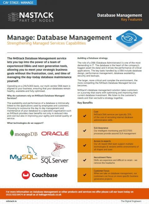 Database Managed Service | DataOps | N4Stack